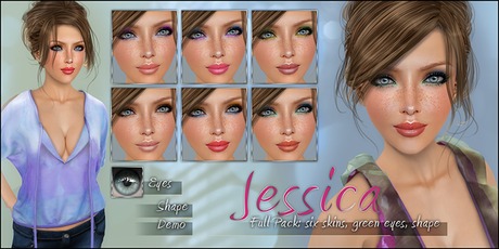 Second Life Marketplace - (TAS) Jessica DEMO - skins, shape, eyes!