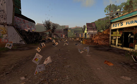 Second Life Marketplace - Drifting Newspapers in the wind (garbage, flying)