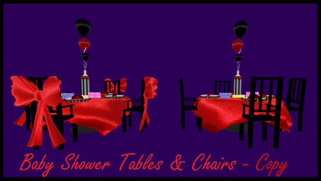 Second Life Marketplace - Baby Shower Tables and Chairs Vampire