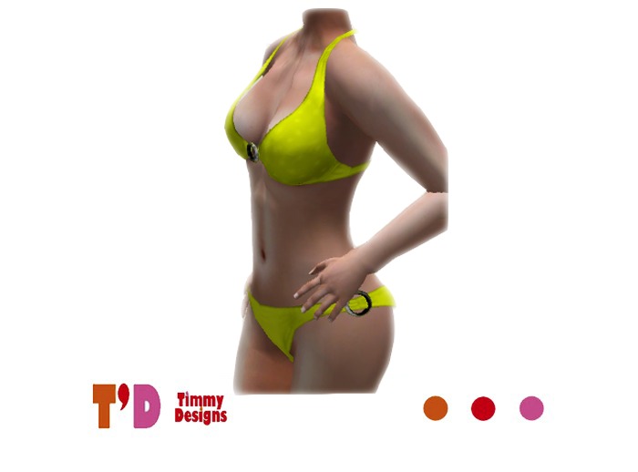 Second Life Marketplace Td Mesh Yellow Bikini