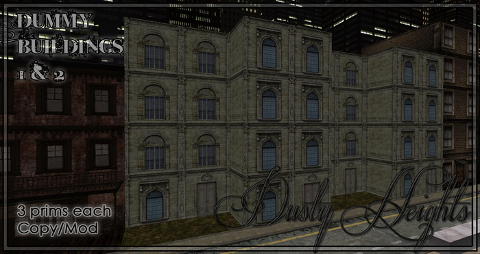 Second Life Marketplace - Dusty Heights - Dummy Buildings 1 & 2 - 3 ...
