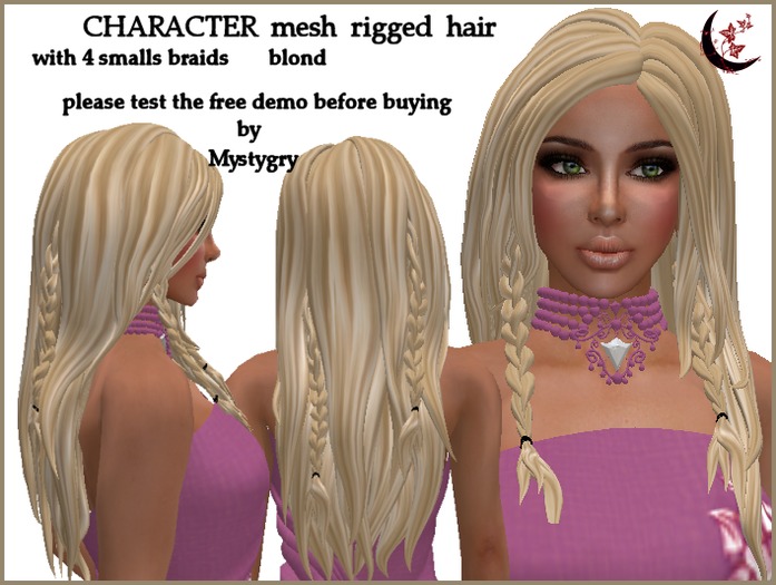 Second Life Marketplace - Character woman blond mesh long hair rigged ...