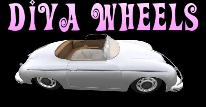 Second Life Marketplace - Diva Wheels porschie soft top car in white