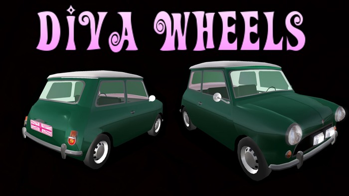 Second Life Marketplace - Diva Wheels classic small car racing green