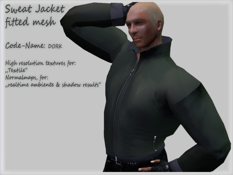 Second Life Marketplace - Sweat Jacket (fitted mesh) dork-MSO-Demo