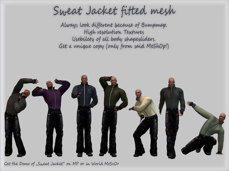 Second Life Marketplace - Sweat Jacket (fitted mesh) dork MSO