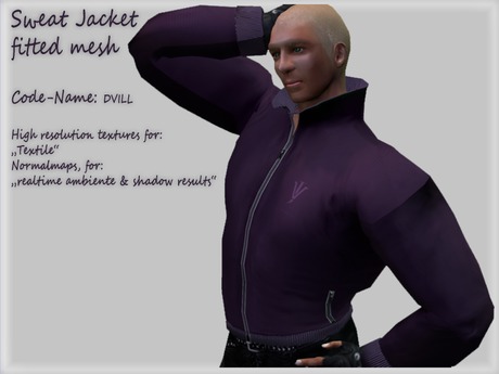 Second Life Marketplace - Sweat Jacket (fitted mesh) dvill-Demo