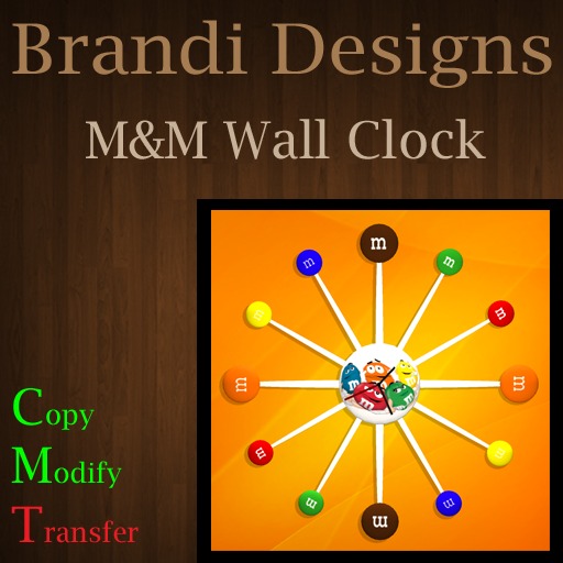 Second Life Marketplace - Brandi Designs - M&M Wall Clock