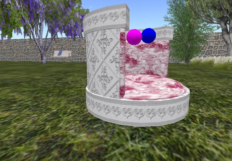 Second Life Marketplace - MLP Victorian Couch (red toile lg print)