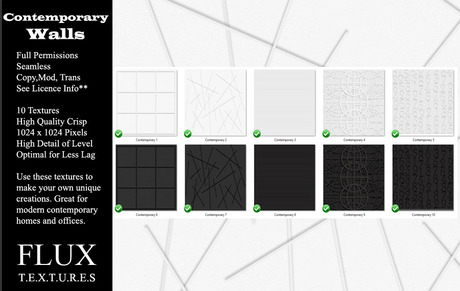 Second Life Marketplace - -FLUX- Contemporary Walls