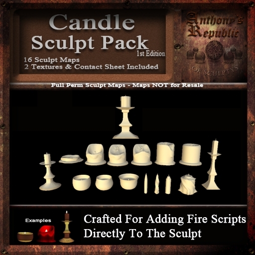 Second Life Marketplace - Candle Sculpt Pack 1st Edition, Sculpted ...