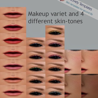 Second Life Marketplace - Jenny skin template PSD - SEMI-EXCLUSIVE SKIN ...