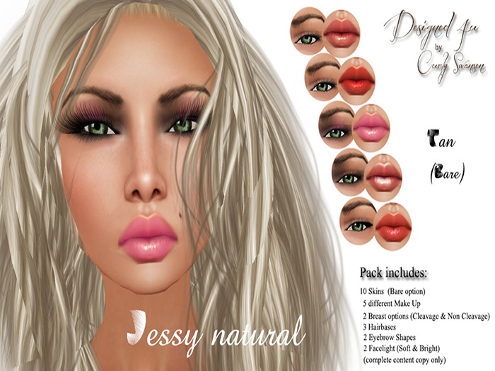 Second Life Marketplace - [D4u]Skin Jessy_Honey/Bare/10 Skins
