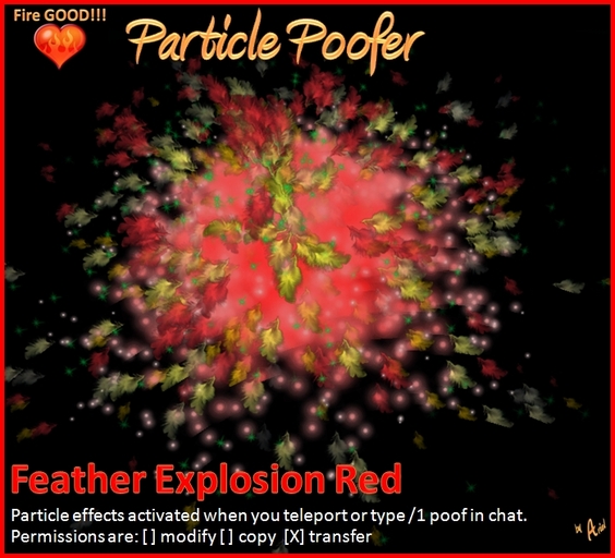 Second Life Marketplace - Fire GOOD!!! Feather Explosion red