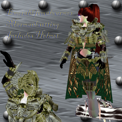 Second Life Marketplace - Emerald female mermaid armor