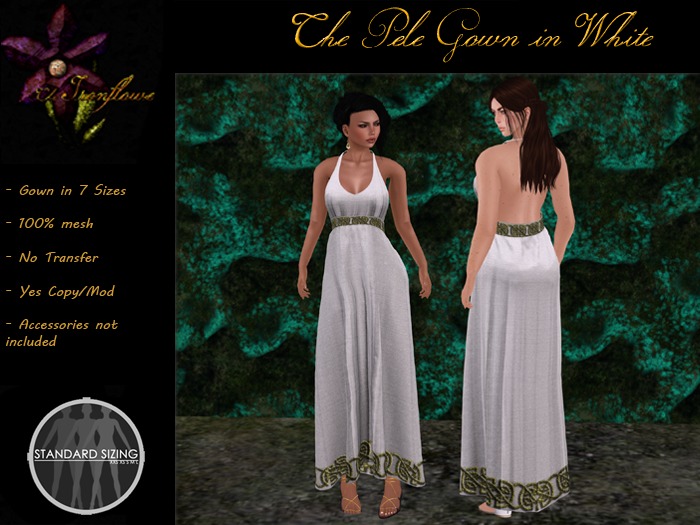 Second Life Marketplace - The Ironflower - Pele Gown in White