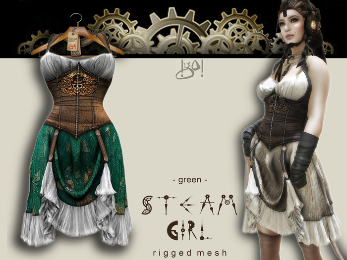 Second Life Marketplace - !gO! Steam Girl - green