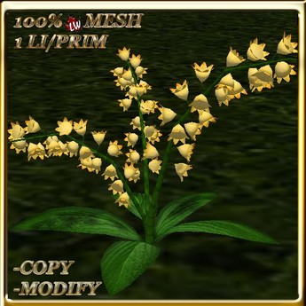 Second Life Marketplace - LW_ Mesh Lily of Valley Plant - Yellow (1 LI ...