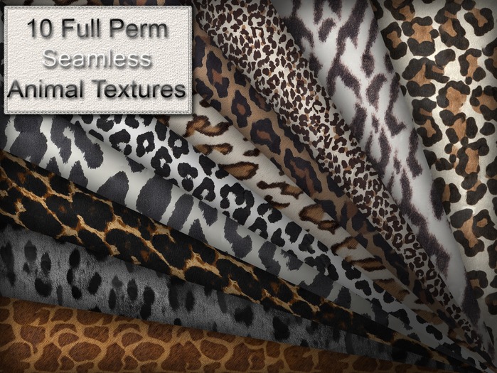 Second Life Marketplace - 10 FULL PERM Seamless Animal Fur Textures vol2