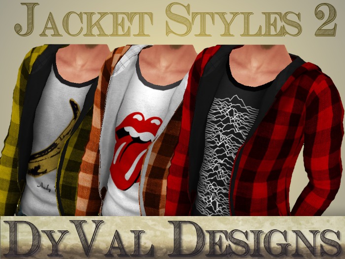 Second Life Marketplace - [DV] Jacket/Shirt Combo ADD-ON: Jacket Styles ...