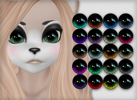 Second Life Marketplace - Kemono Reflective Eyes - 20 Colors