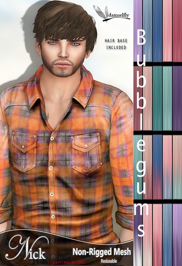 Second Life Marketplace - *~*Damselfly*~*Nick Non-Rigged Mesh Bubblegums