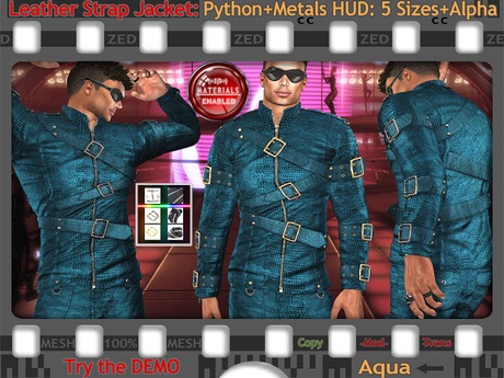 Second Life Marketplace - ZED MESH MATERIALS ENABLED: Aqua Python ...