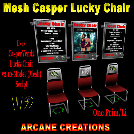 Second Life Marketplace - Casper Lucky Chair kit v2