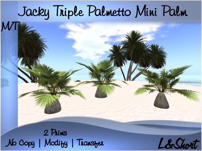 Second Life Marketplace - L$1 GIFT Jacky Triple Palmetto Mini Palm ...