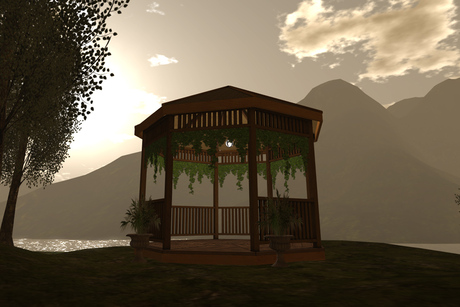 Second Life Marketplace - Elegant Outdoor Gazeebo - Sparkling Lights