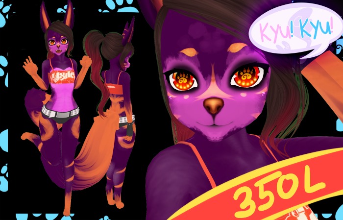 Second Life Marketplace - [kk] S1 Orange Purple kemono MOD [BOXED]