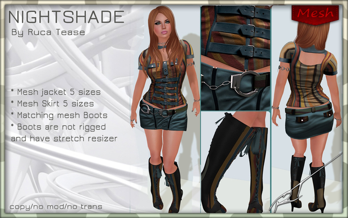 Second Life Marketplace - Mesh Night shade outfit