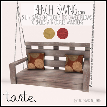 Second Life Marketplace - tarte. bench swing (light)