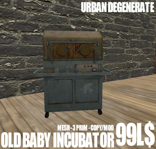 Second Life Marketplace - OLD BABY INCUBATOR