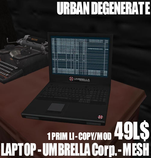 Second Life Marketplace - Laptop Umbrella Corp - MESH