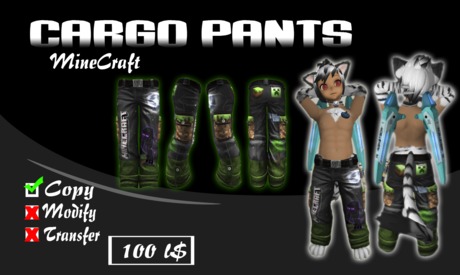 Second Life Marketplace - [TYG] Cargo Pants MineCraft