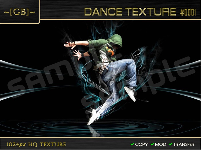 Second Life Marketplace - ~ [GB] Textures HQ ~ 00100 - Dance Texture #0001