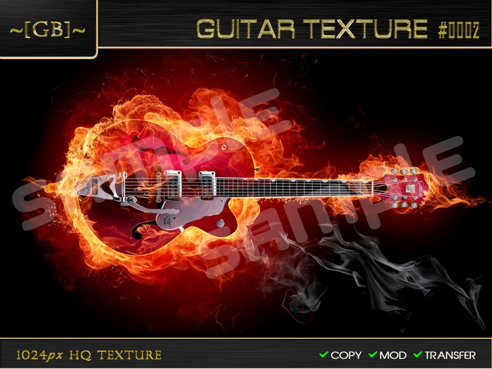 Second Life Marketplace - ~ [GB] Textures HQ ~ 00105 - Guitar Texture #0002