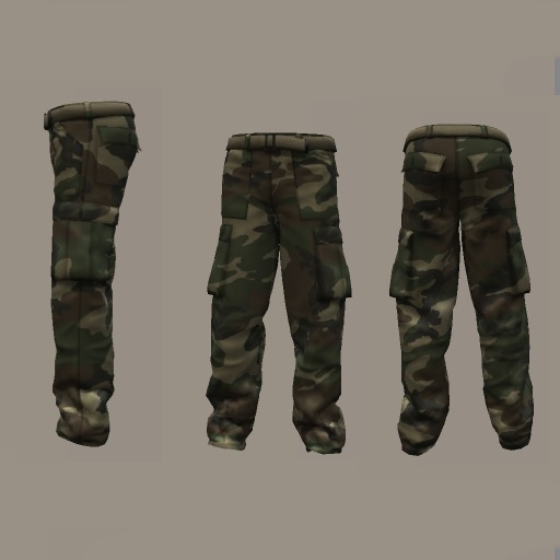 Second Life Marketplace Trollis Camo Pants Green Mesh