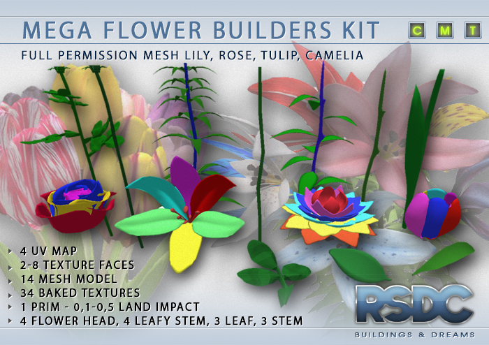 Second Life Marketplace - MEGA FLOWER BUILDERS KIT