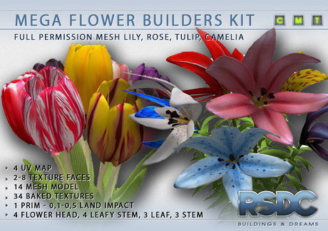 Second Life Marketplace - MEGA FLOWER BUILDERS KIT