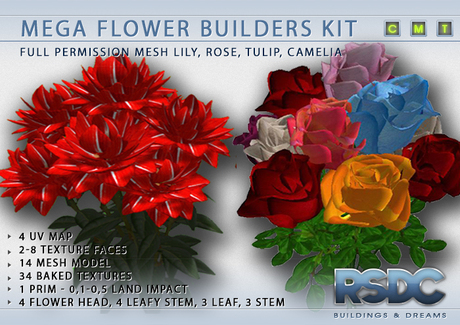 Second Life Marketplace - MEGA FLOWER BUILDERS KIT