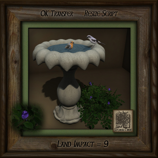 Second Life Marketplace - Avian Treasures - Bird Bath Af