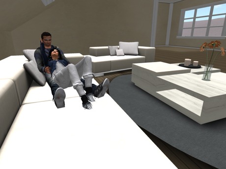 Second Life Marketplace - Sofa Set MESH modern square white - Living ...