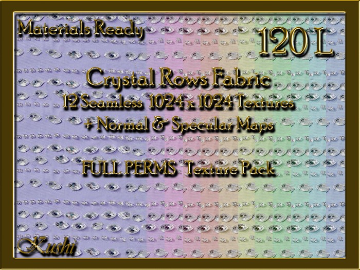 Second Life Marketplace - *Kushi* Crystal Rows Seamless Textures ...