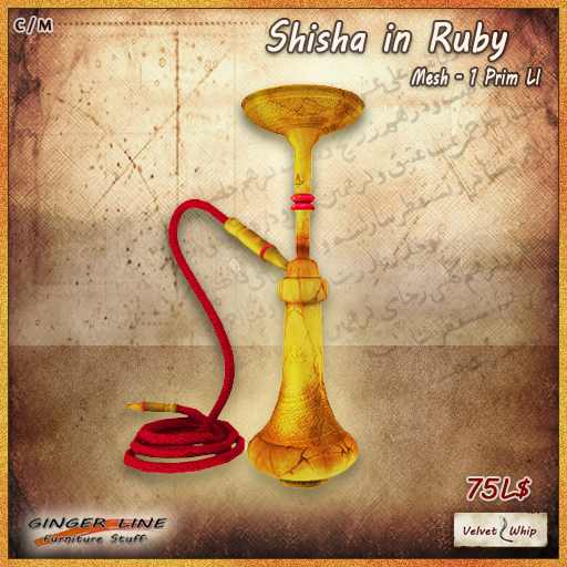 Second Life Marketplace - [Ginger Line] Shisha Ruby - 1 LI arabian ...