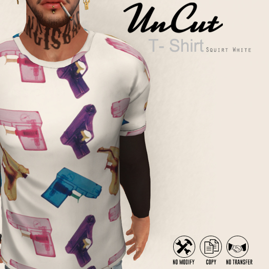 Second Life Marketplace - Uncut T-shirt - Squirt White
