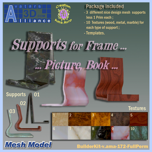 Second Life Marketplace - Supports 01-02-03 (mesh) BuilderKit-172 ...