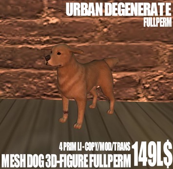 Second Life Marketplace - DOG 3D MESH FIGUR FULLPERM
