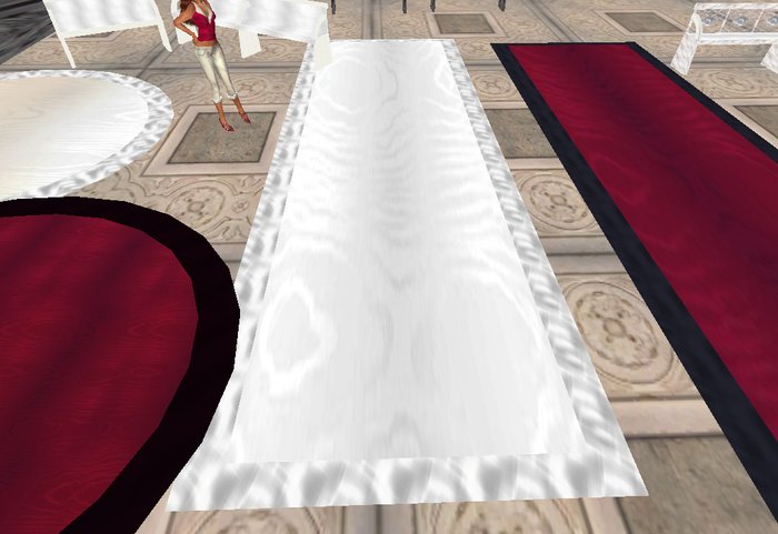 Second Life Marketplace - Wedding Runner White Satin Rug